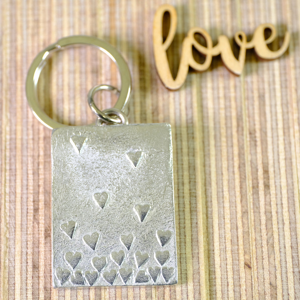 Pewter Floating Hearts Key Ring – Smithsonia
